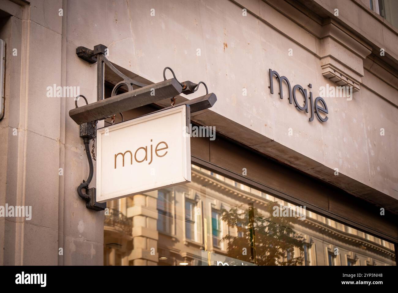 LONDON- NOVEMBER 25, 2024: Maje store on Regent Street. Luxury fashion ...