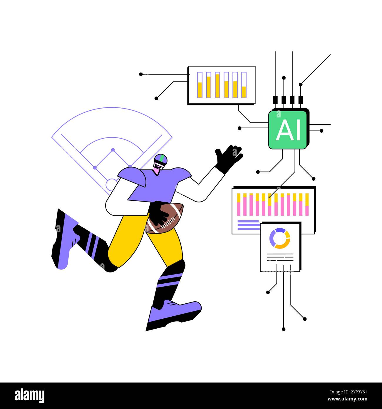 AI-Powered Game Simulations abstract concept vector illustration Stock ...
