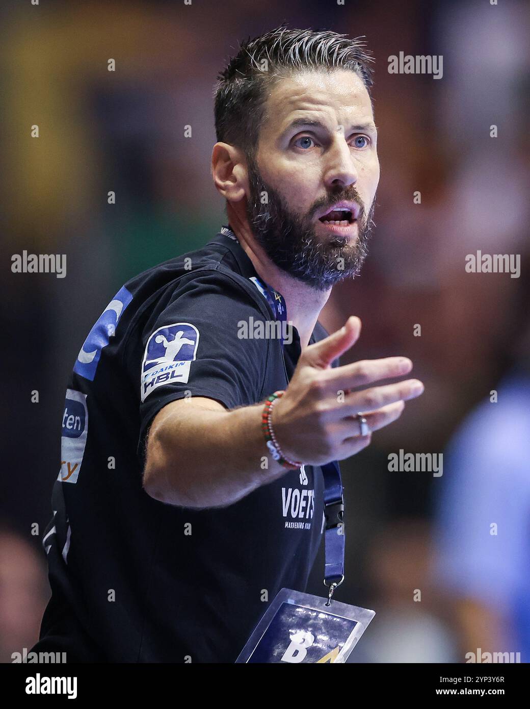 27 November 2024, Saxony-Anhalt, Magdeburg: Handball: Champions League ...