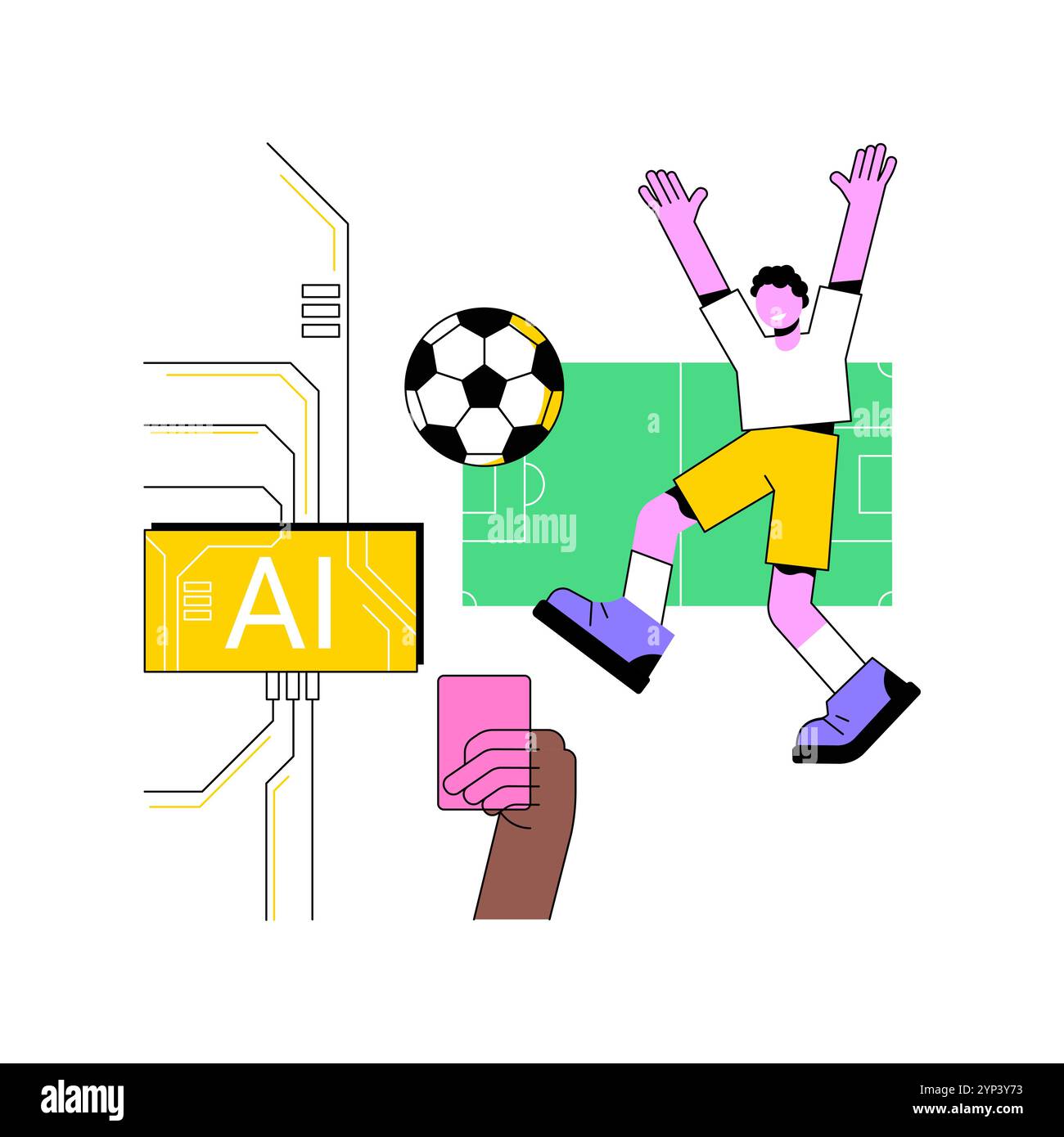 Ai Streamlined Referee Assistance Abstract Concept Vector Illustration Stock Vector Image And Art