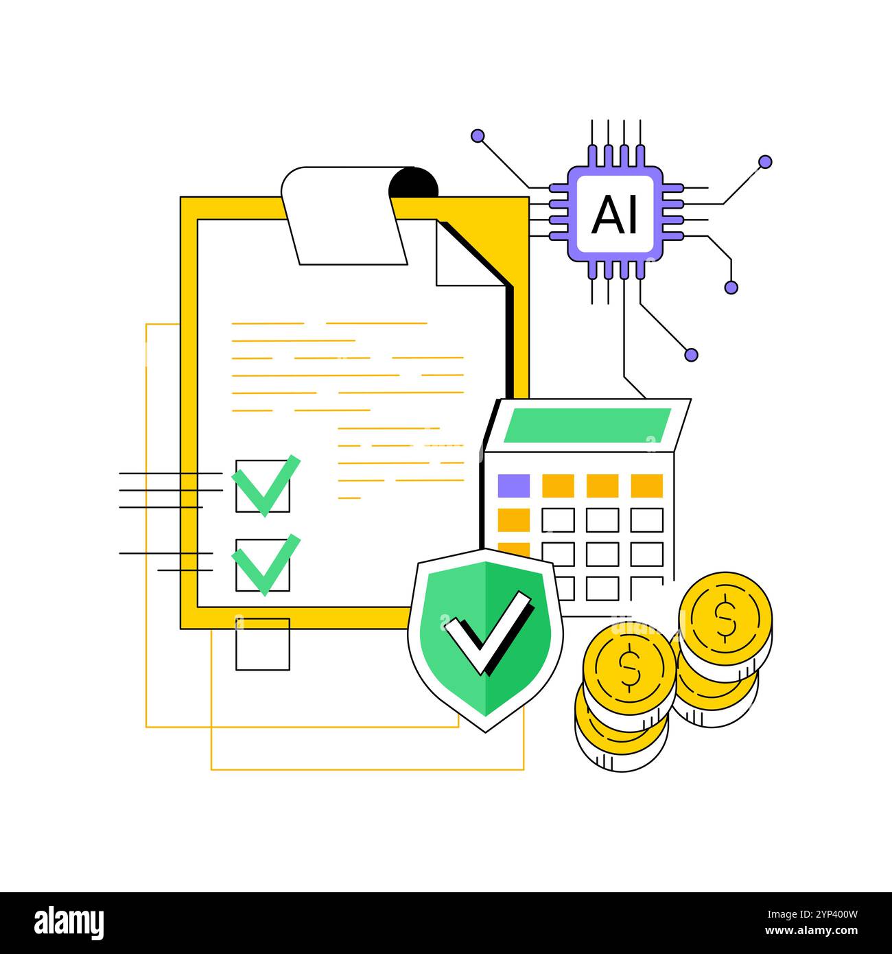 AI-Streamlined Claims Processing abstract concept vector illustration Stock Vector Image & Art ...