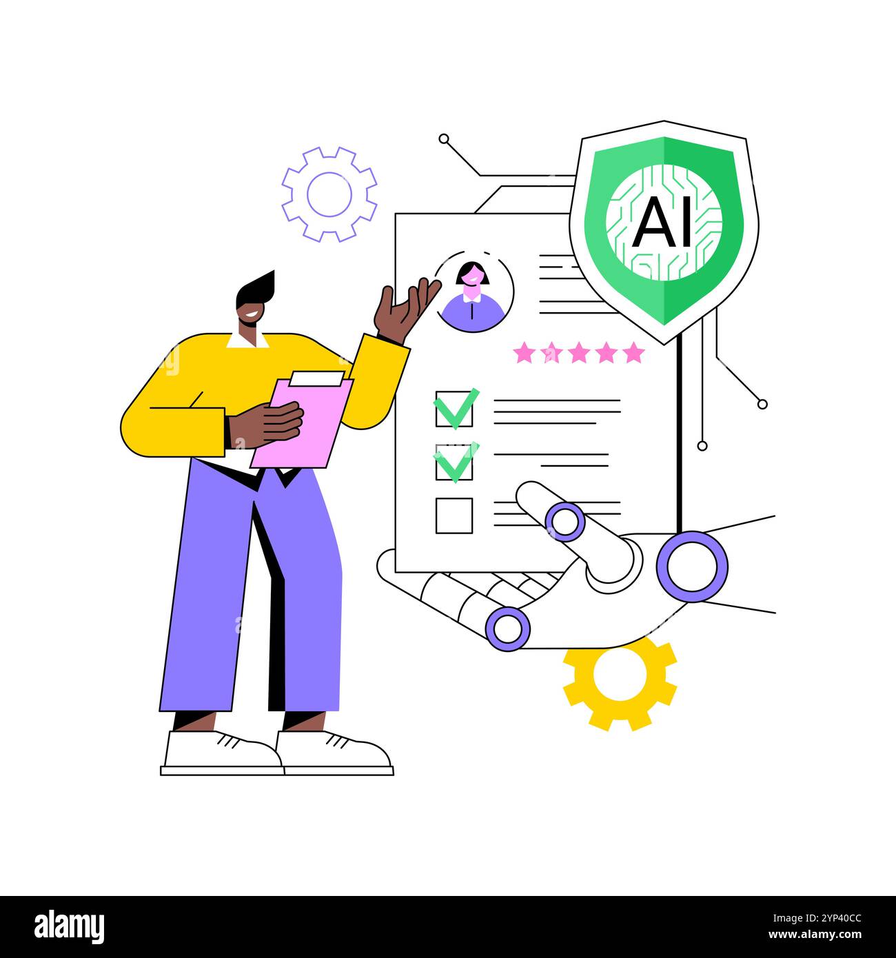 AI-Analyzed Customer Behavior abstract concept vector illustration ...