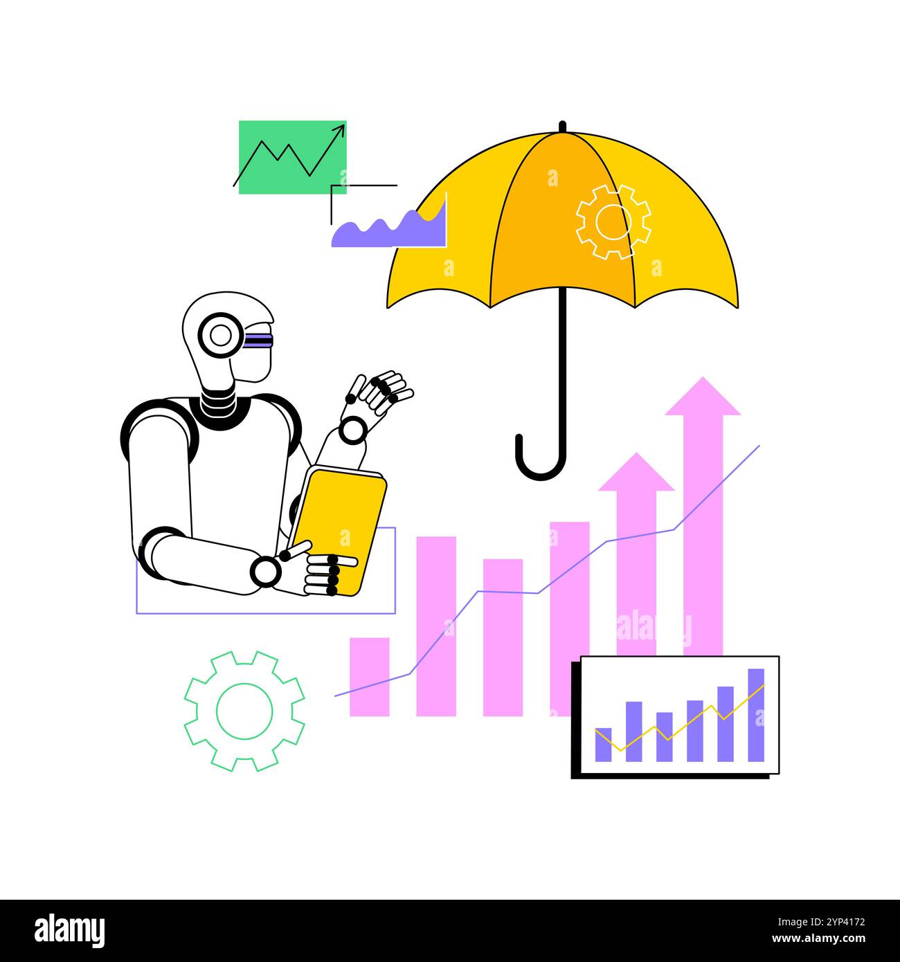AI-Powered Risk Modeling abstract concept vector illustration Stock ...