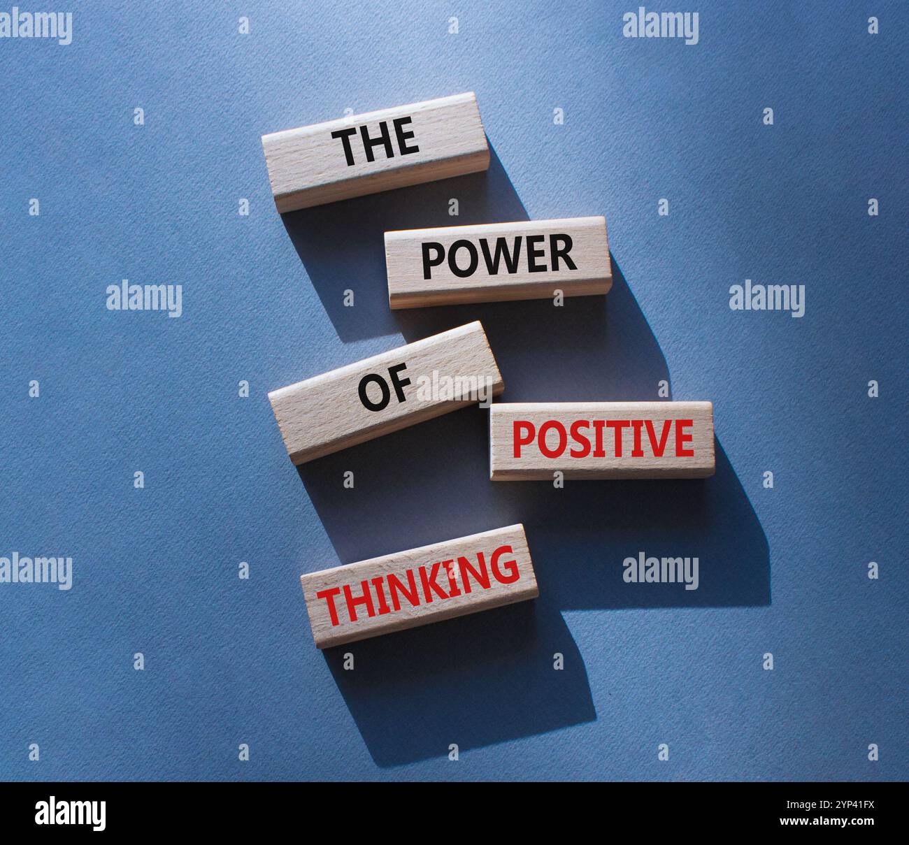 Positive Thinking symbol. Wooden blocks with words The Power of ...