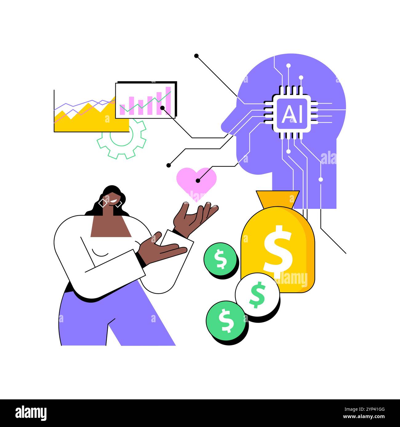 Ai Supported Fundraising Forecasting Abstract Concept Vector