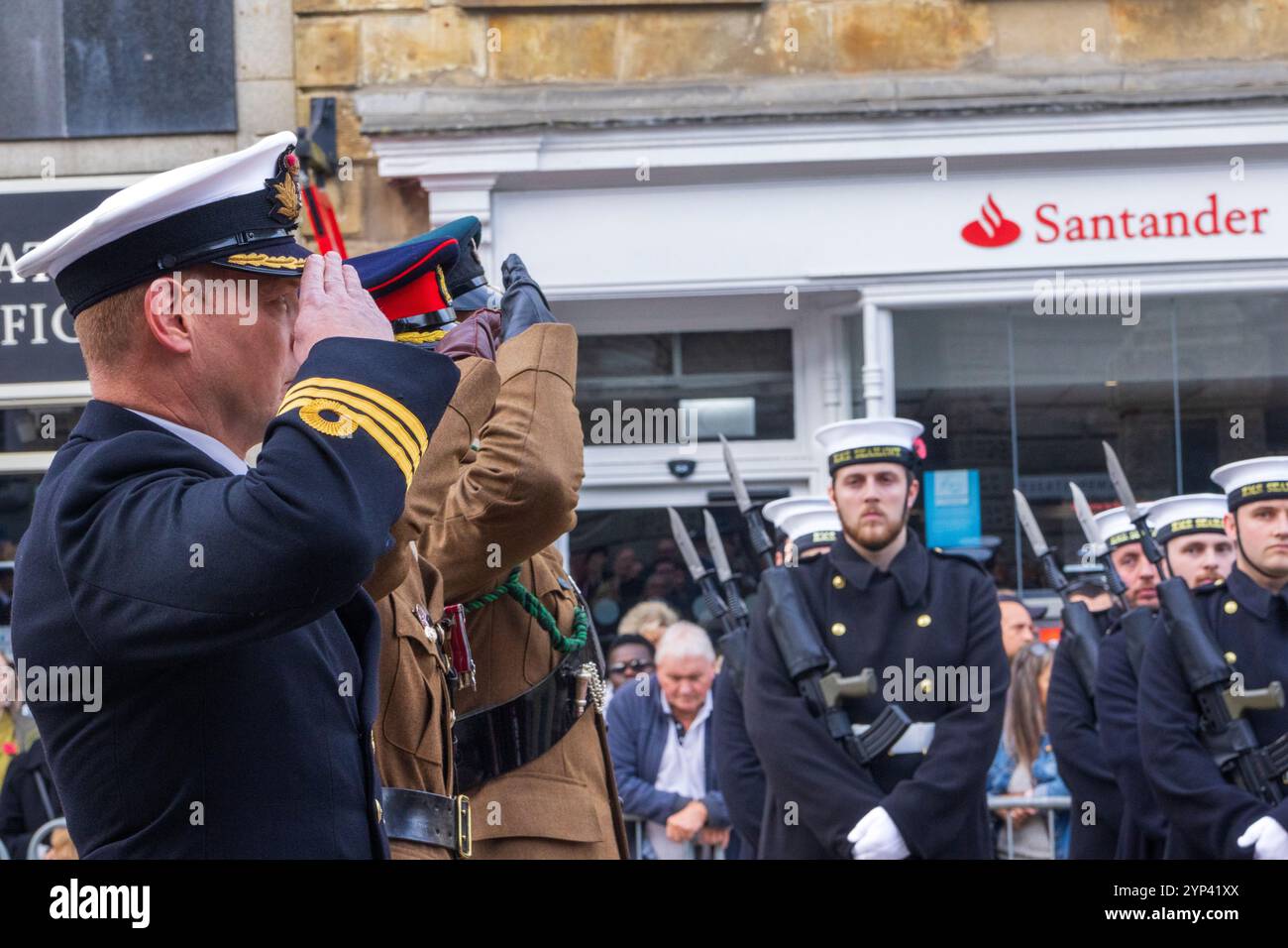 The wreath-laying ceremony parade for remembrance Sunday in Truro ...