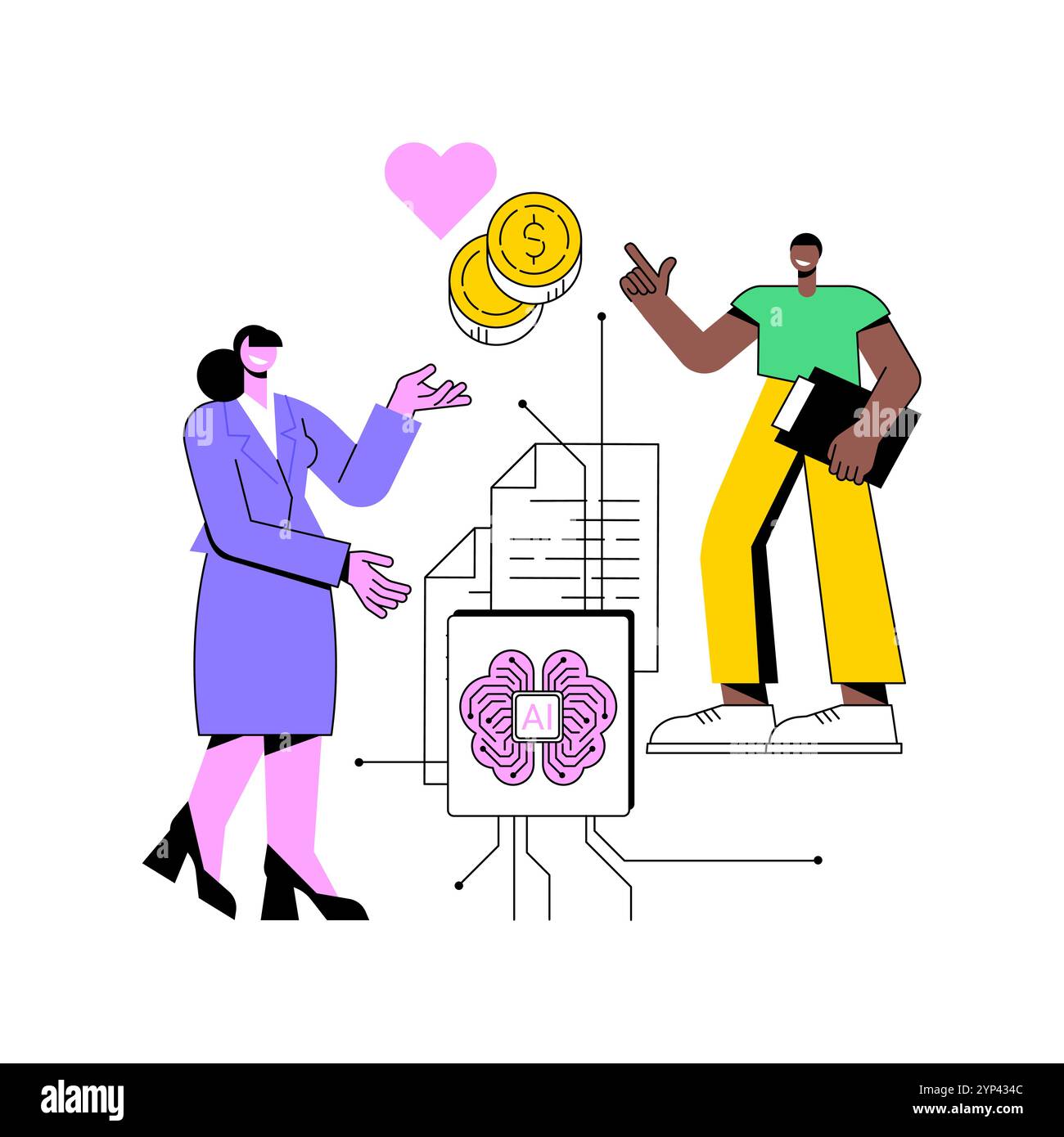 AI-Analyzed Impact Reporting abstract concept vector illustration Stock ...