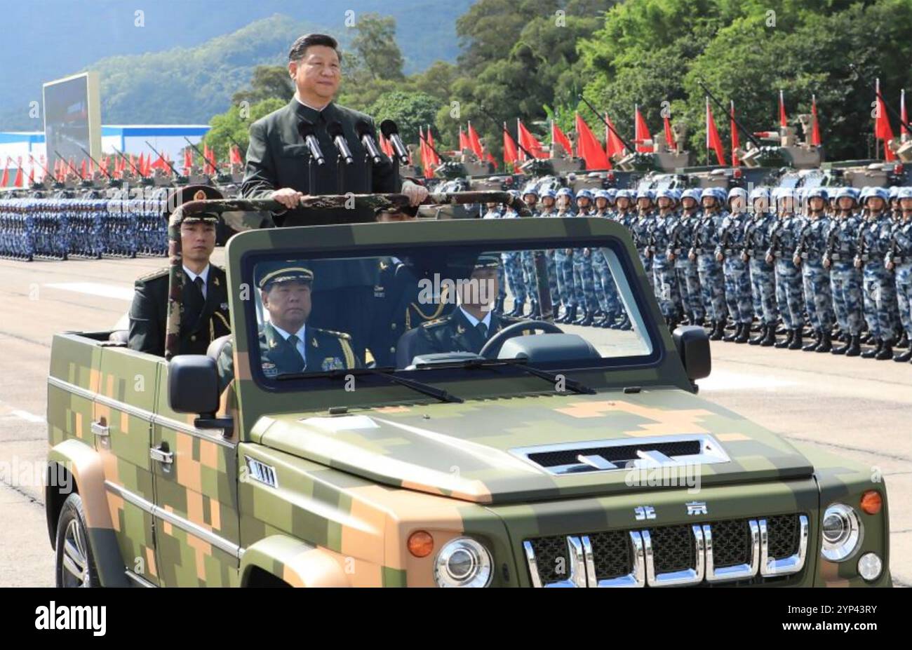 XI JINPING, Chinese President, inspects the Hong Kong Garrison of the ...