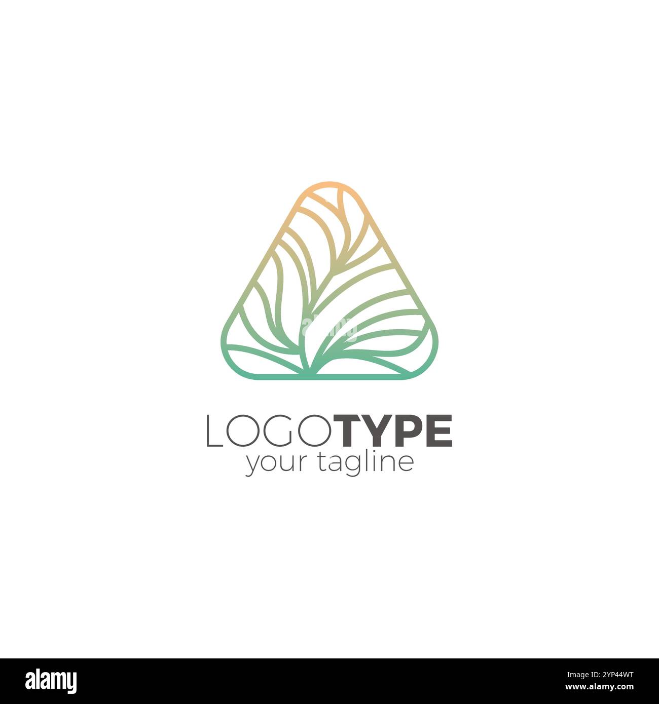 Leaf triangle logo hi-res stock photography and images - Alamy