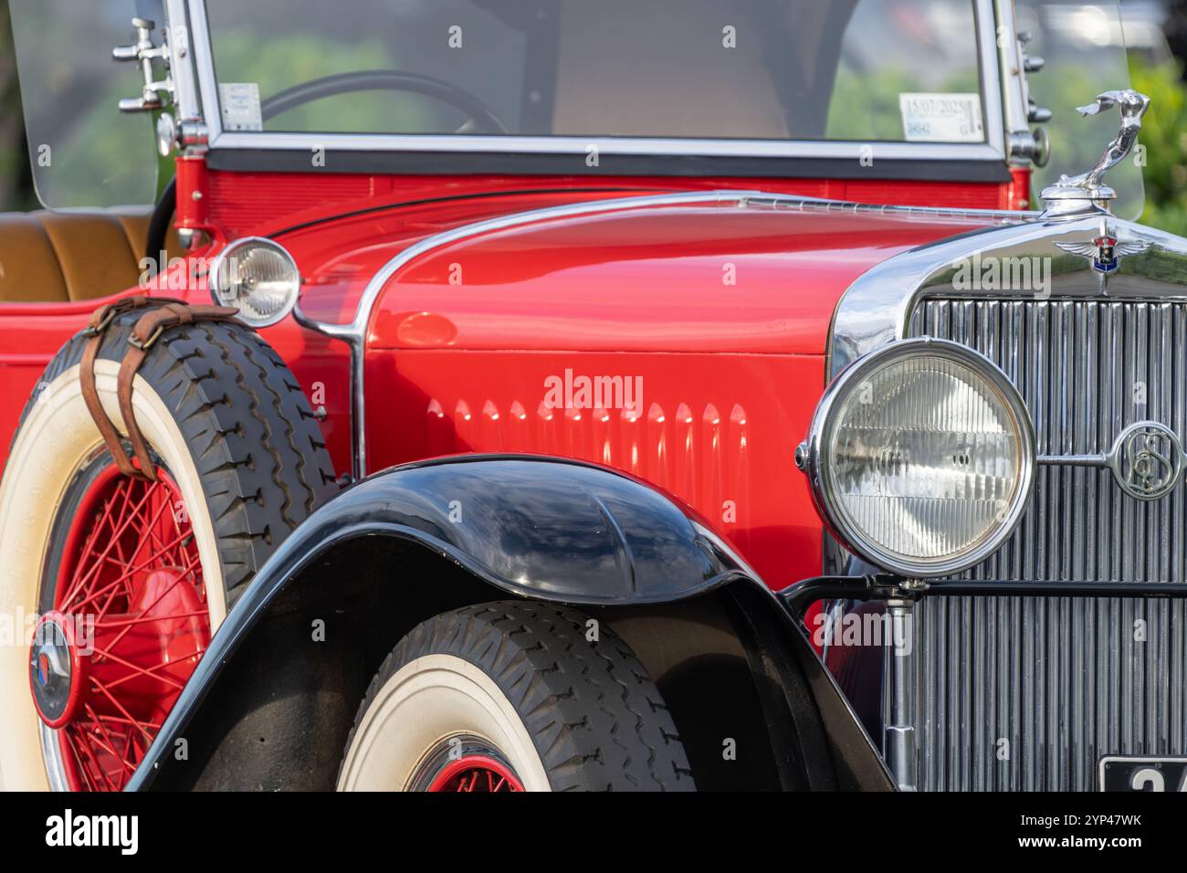 Napier New Zealand - November 24 2024; Red well restored convertible ...