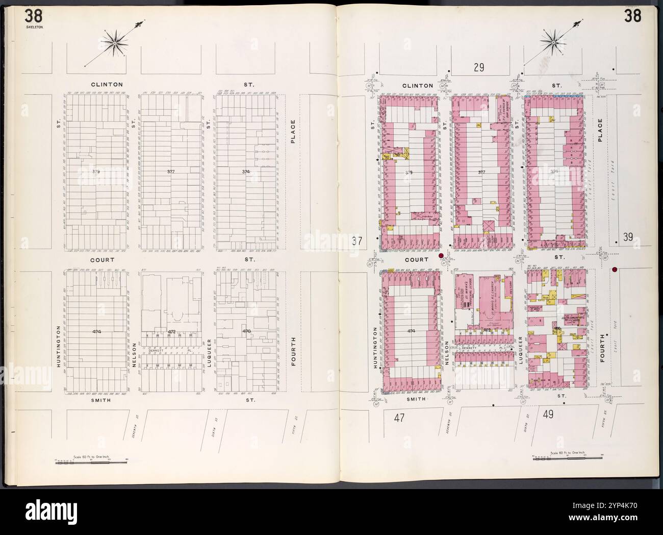 Brooklyn Plate No. 38 [Map bounded by Huntington St., Clinton St., 4th ...