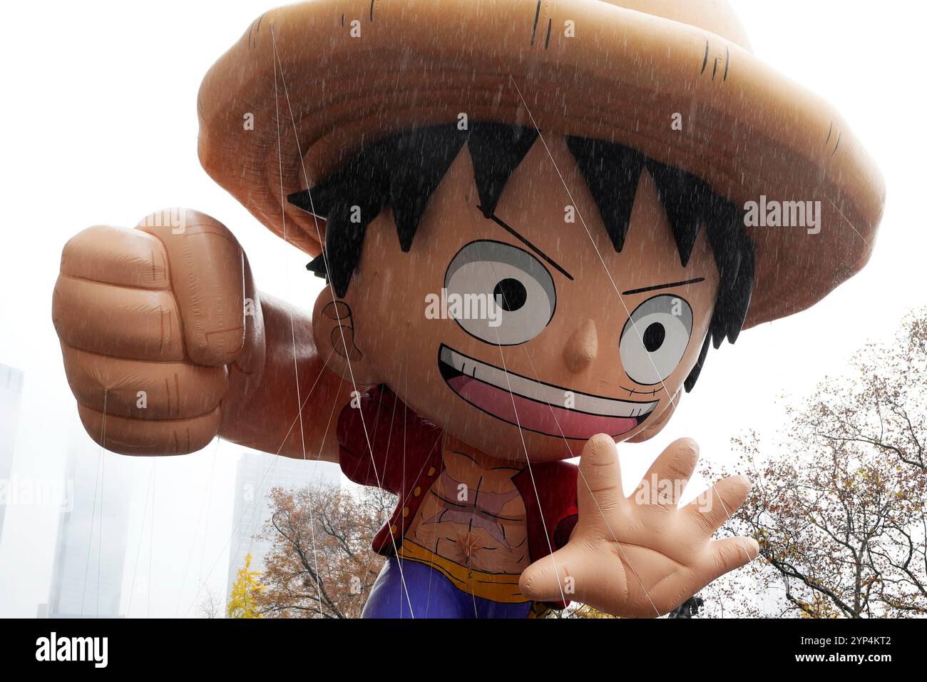 The Monkey D. Luffy balloon floats in the Macy's Thanksgiving Day ...