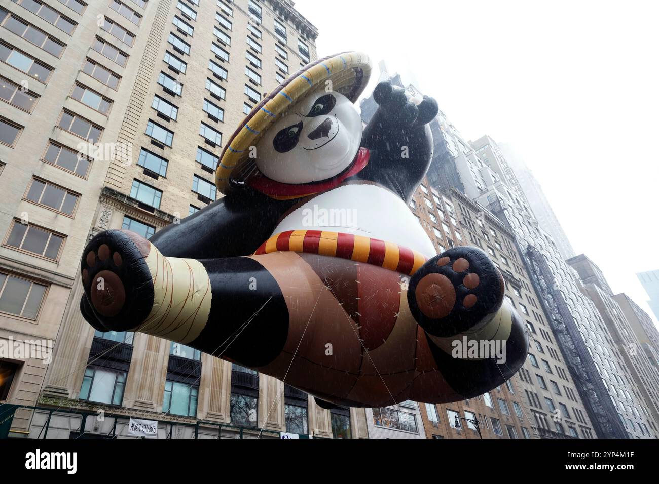 The Kung Fu Panda Balloon Floats In The Macys Thanksgiving Day Parade On Thursday Nov 28