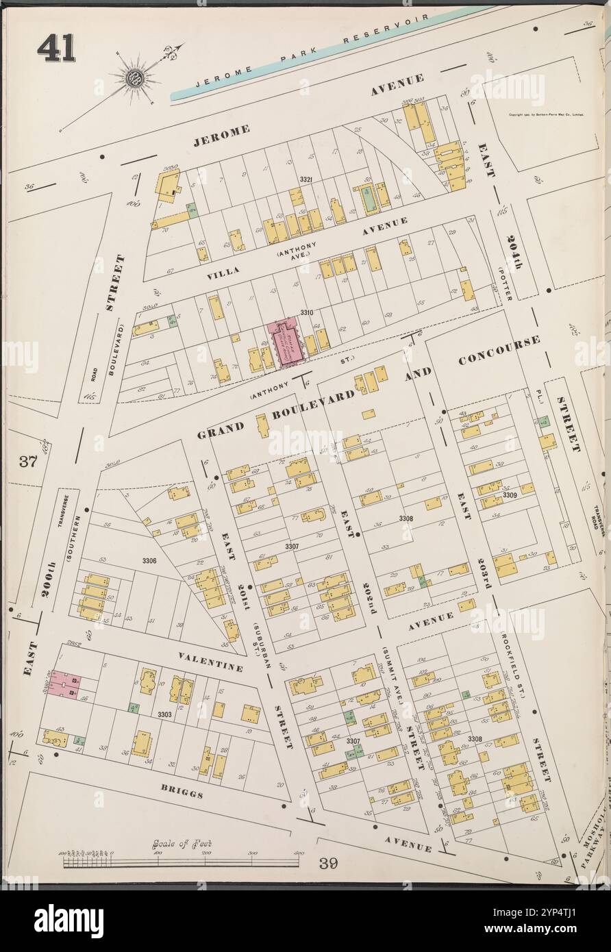 Bronx, V. 13, Plate No. 41 [Map bounded by Jerome Ave., Briggs Ave., E ...