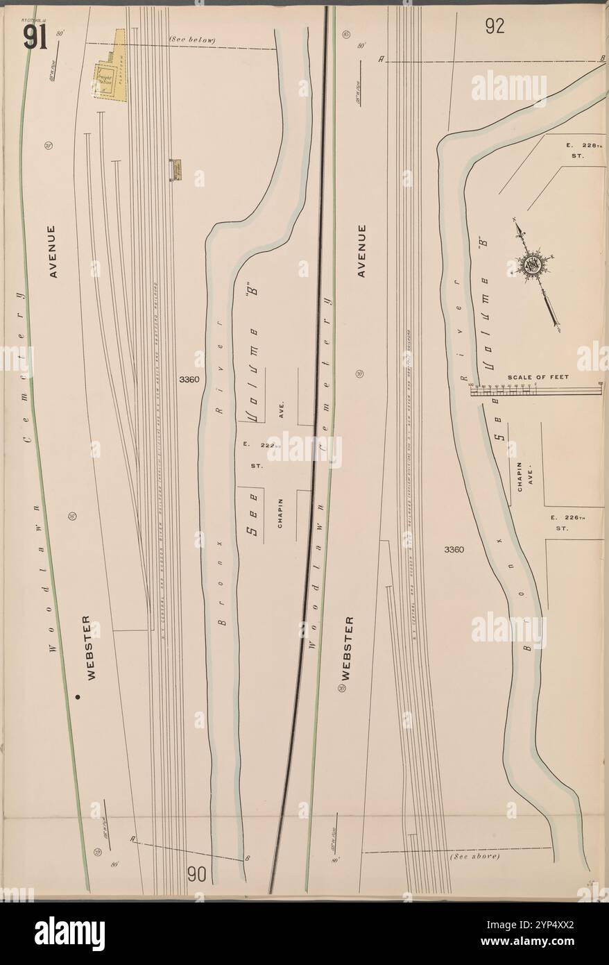 Bronx, V. 14, Plate No. 91 [Map bounded by Webster Ave., Bronx River ...