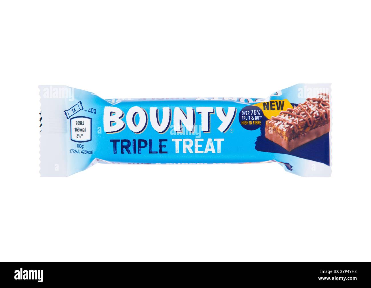 LONDON, UK - OCTOBER 20, 2024: Bounty triple treat cereal chocolate bar ...