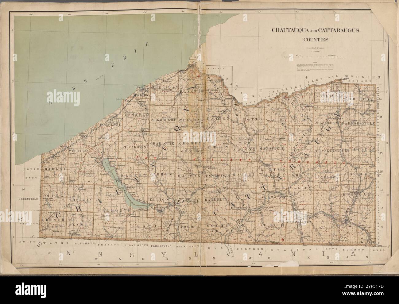 New York State, Double Page Plate No. 36 [Map of Chautauqua and ...