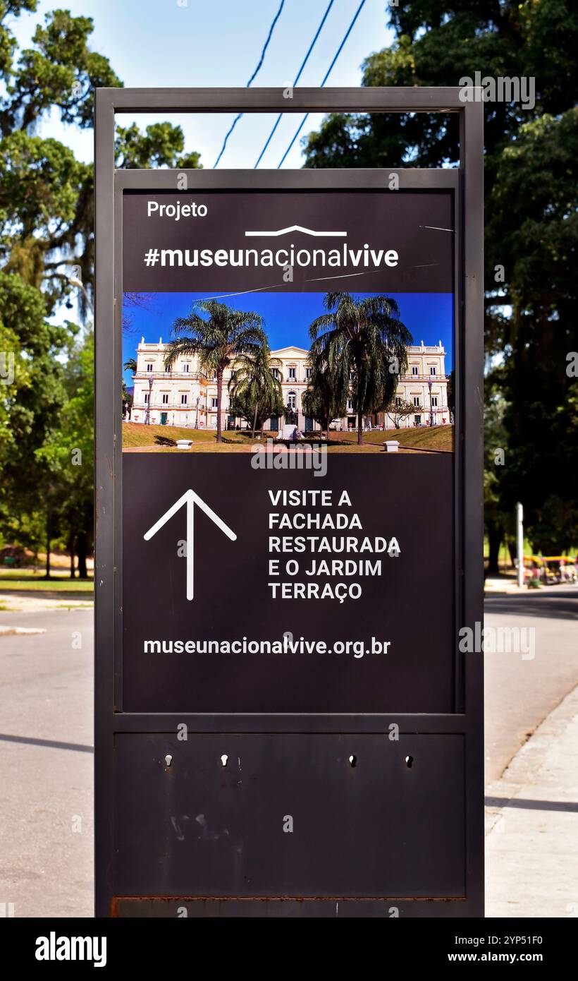 RIO DE JANEIRO, BRAZIL - November 26, 2024: Totem inviting visitors to ...