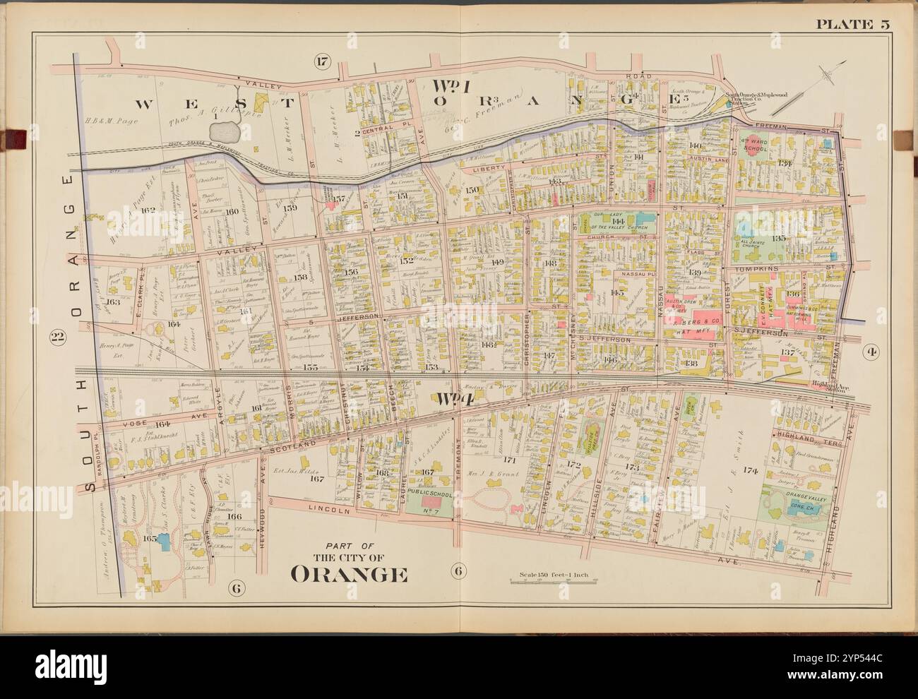 Part of the city of Orange. Double Page Plate No. 5 [Map bounded by ...