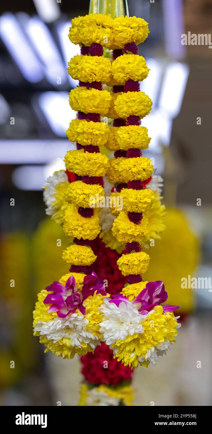 Flower arrangement during deepavali Stock Photo - Alamy