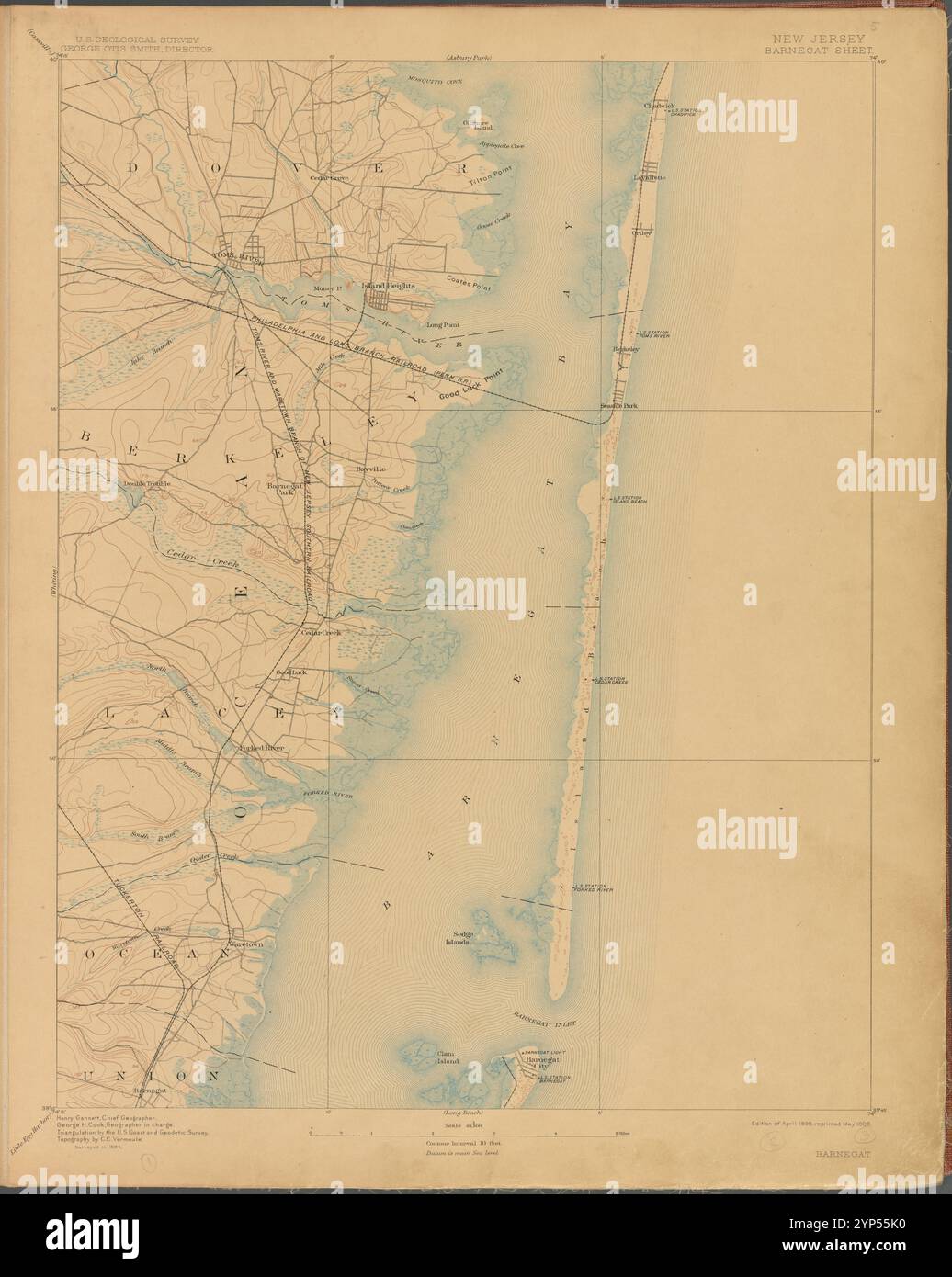 Barnegat map hi-res stock photography and images - Alamy