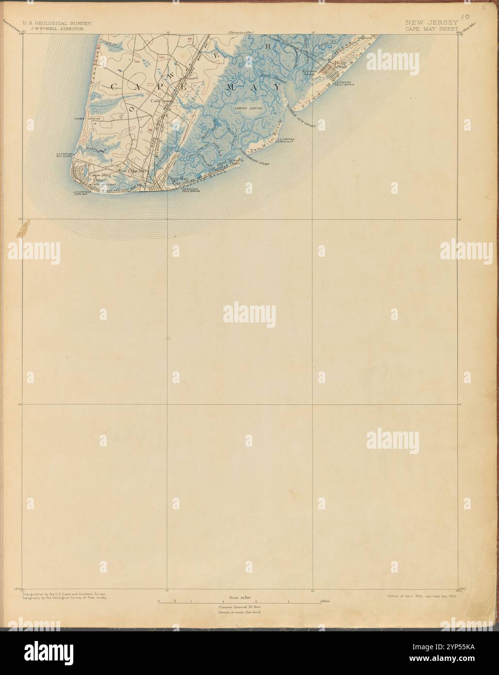 Map of cape may new jersey hi-res stock photography and images - Alamy