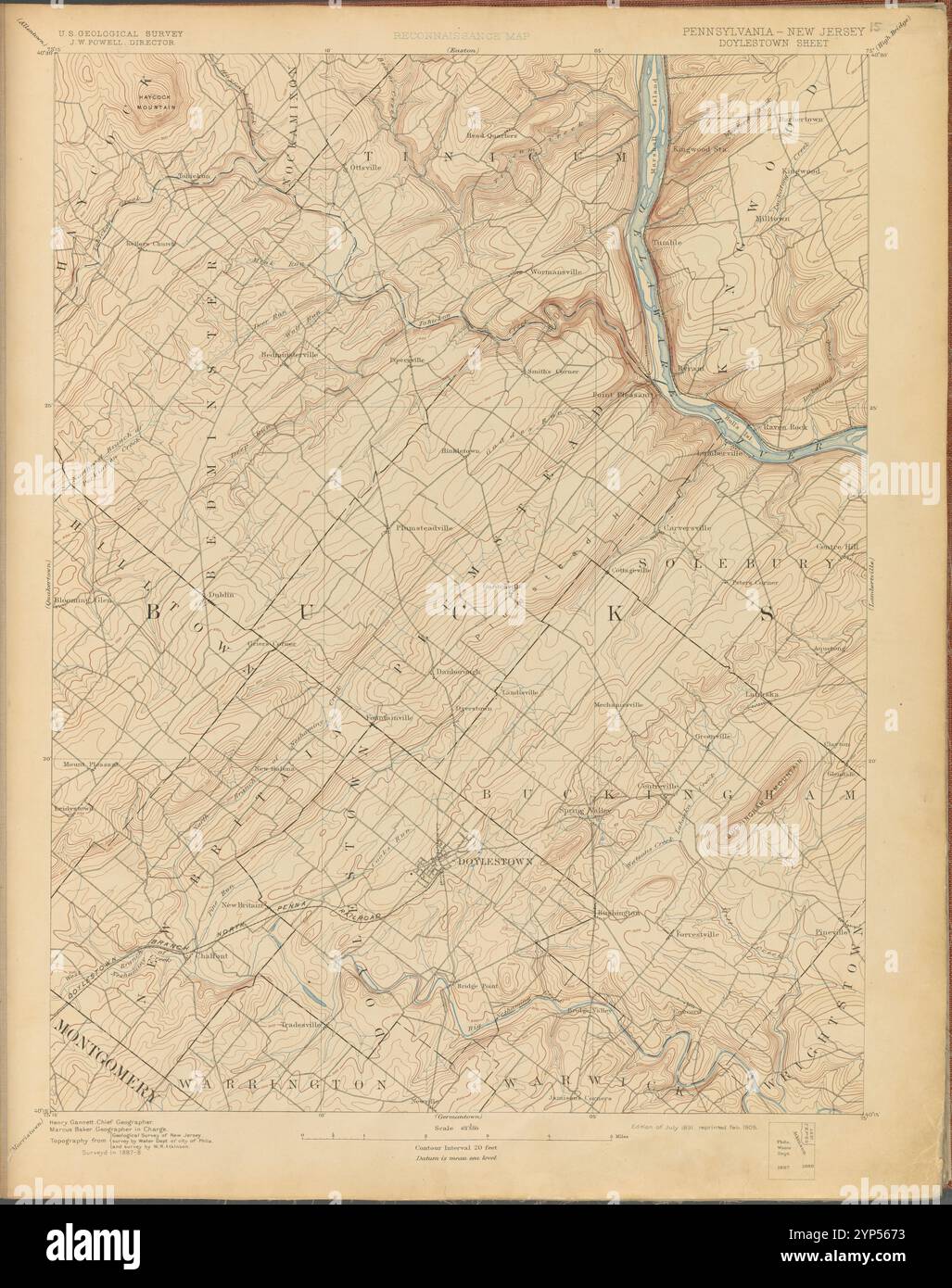 Map of doylestown hi-res stock photography and images - Alamy