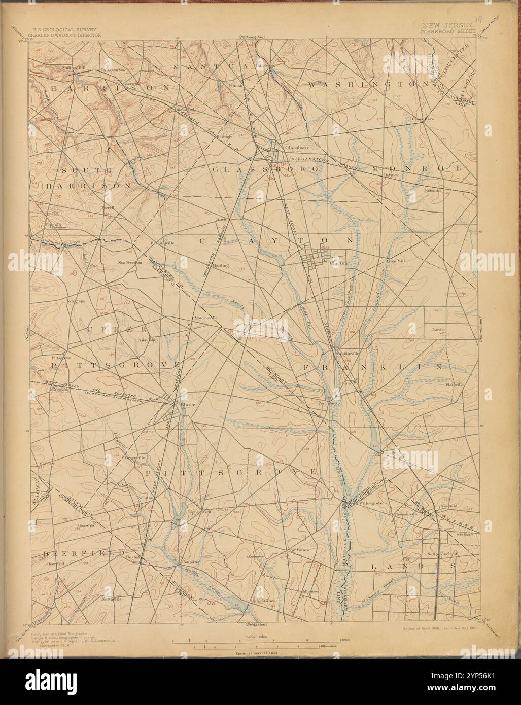 Glassboro map hi-res stock photography and images - Alamy