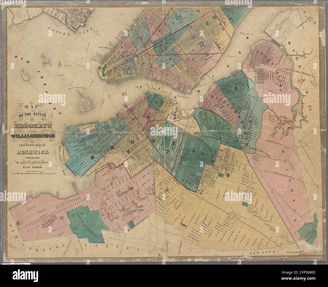 Map of the cities of Brooklyn, Williamsburg, and Township of Bushwick ...