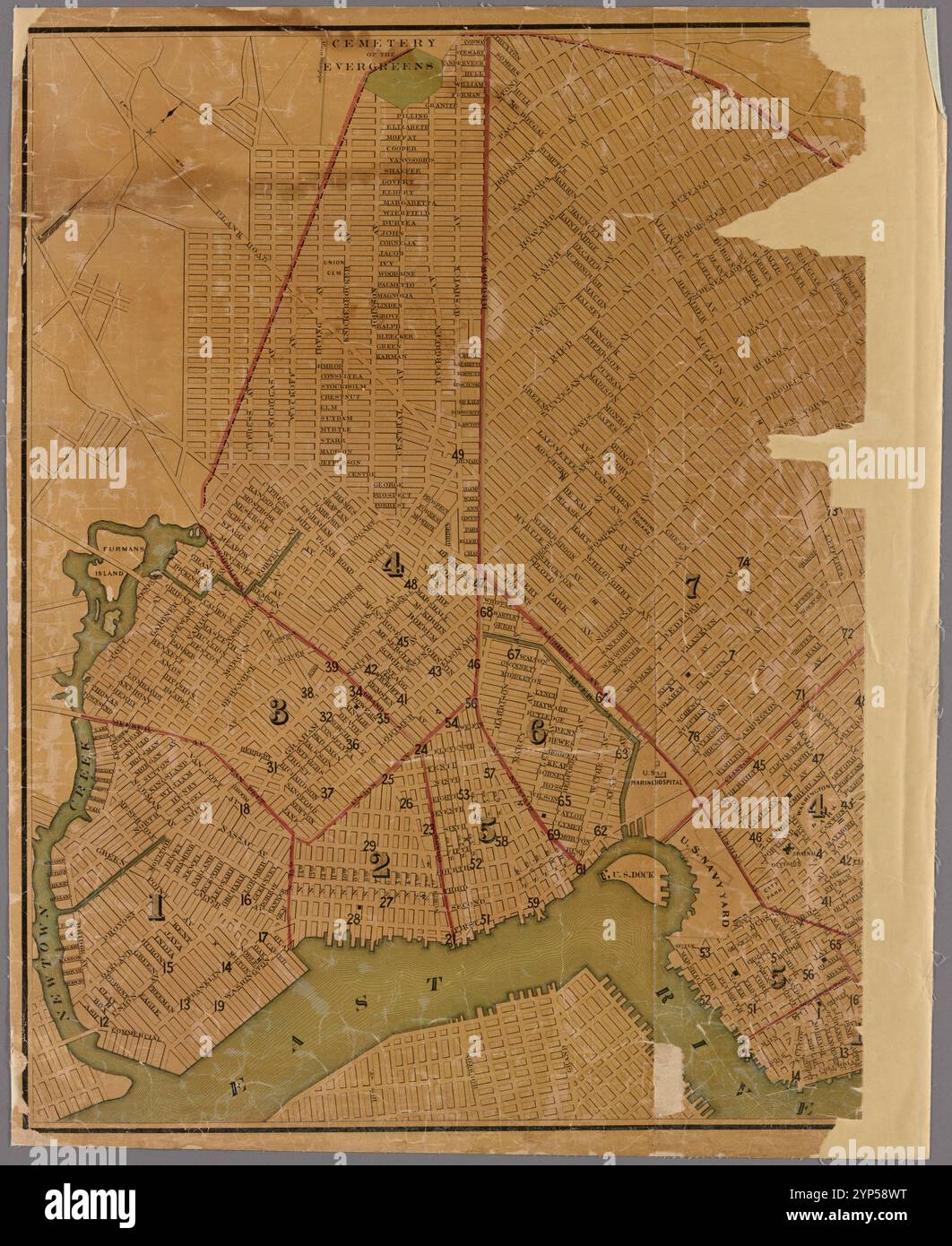 Fire Department map of the city of Brooklyn, 1870 1870 by Brown, Arthur ...