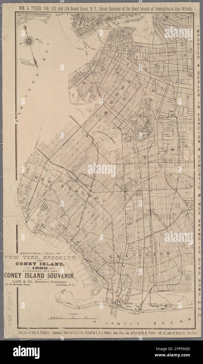 Map of coney island hi-res stock photography and images - Alamy