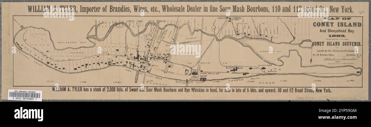 Map of Coney Island and Sheepshead Bay, 1882 : published for the Coney ...