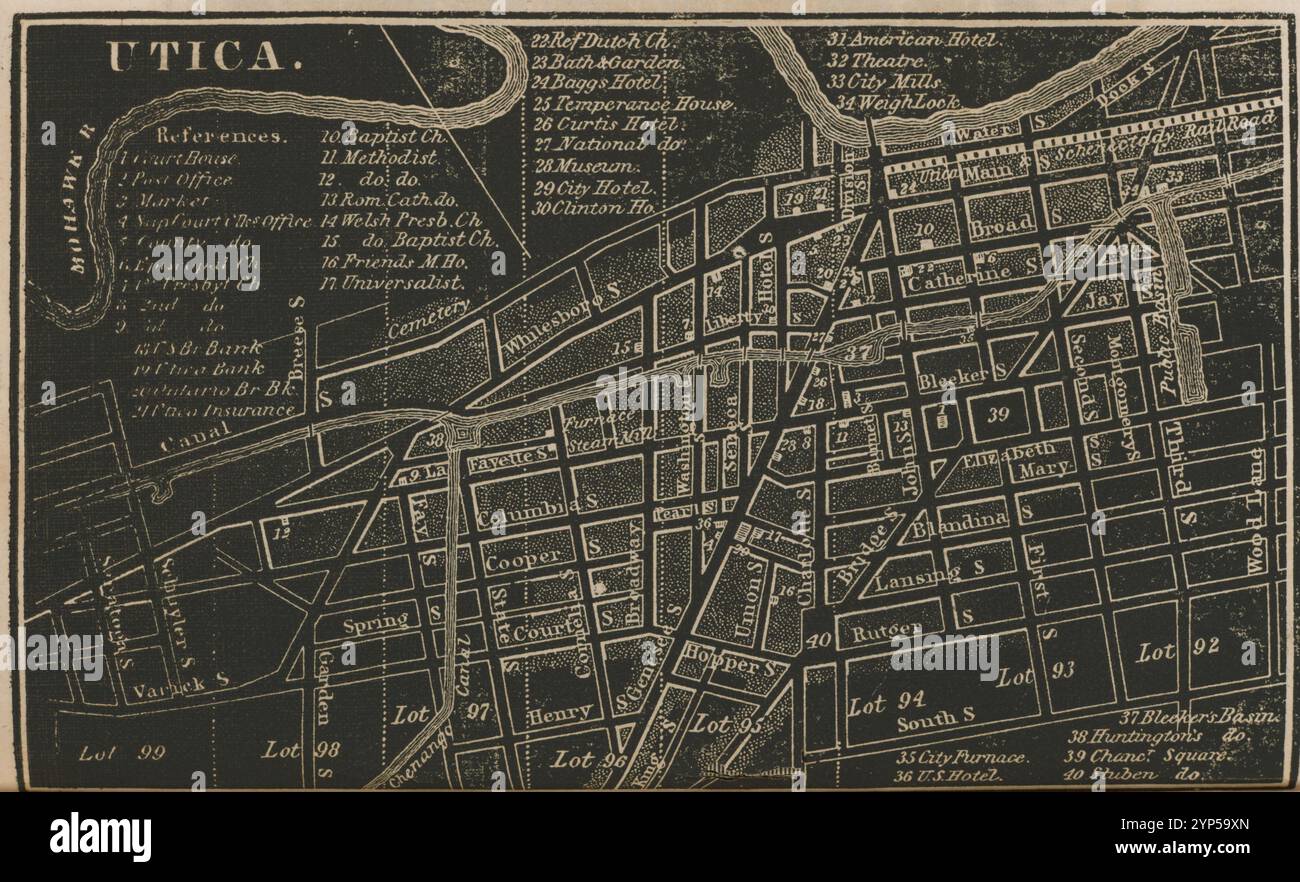 Utica n y maps hi-res stock photography and images - Alamy