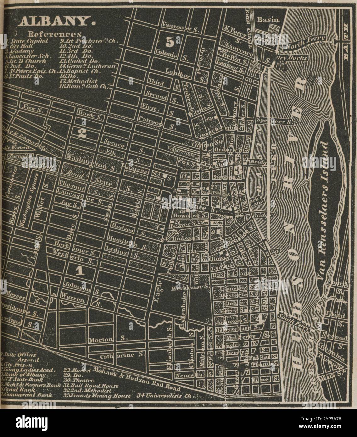 Albany n y maps hi-res stock photography and images - Alamy
