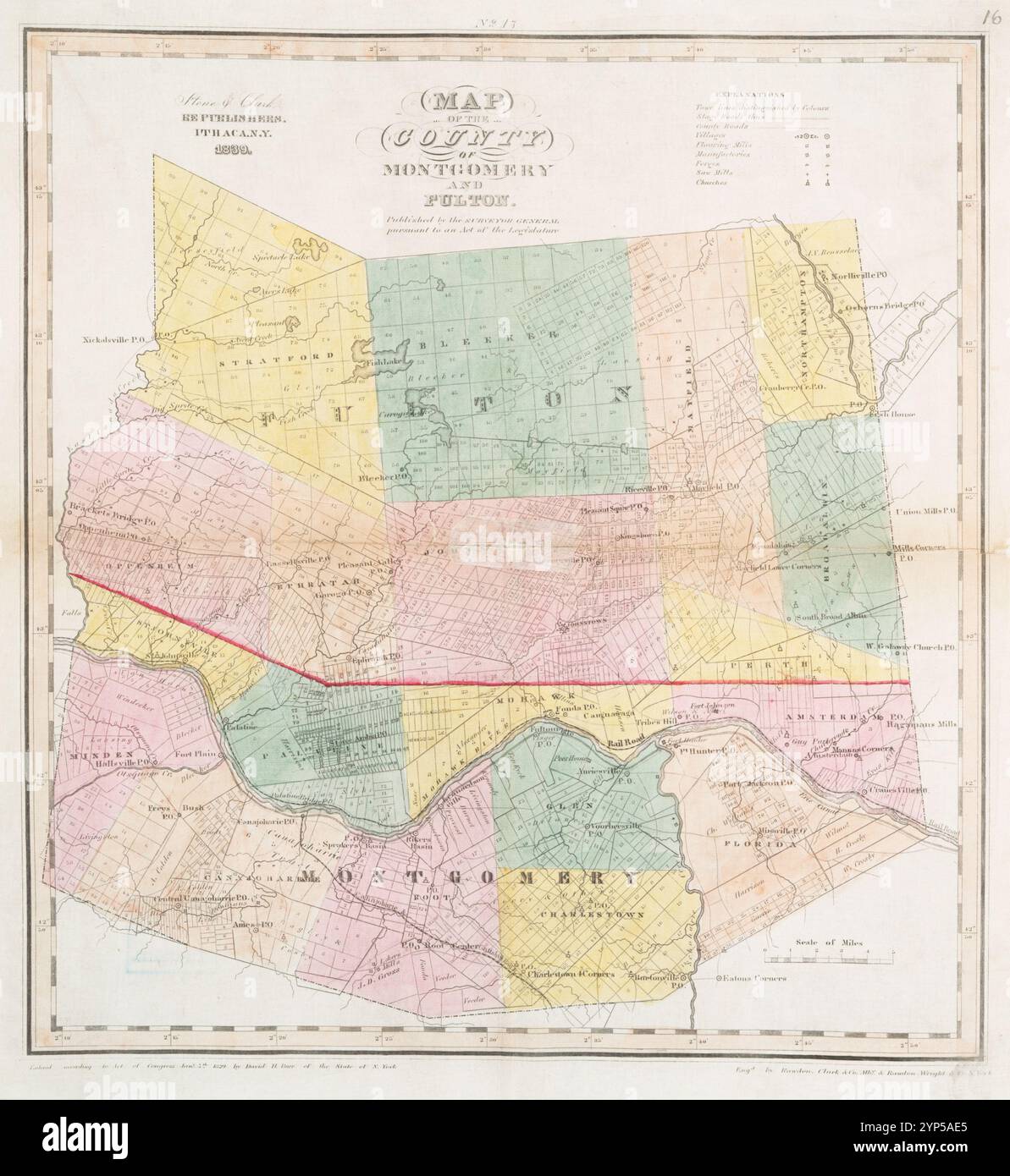Fulton county map hi-res stock photography and images - Alamy