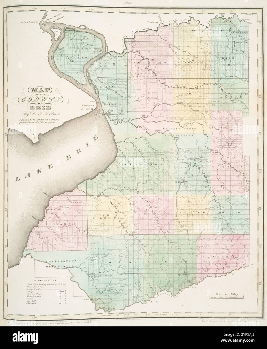 Erie county n y maps hi-res stock photography and images - Alamy