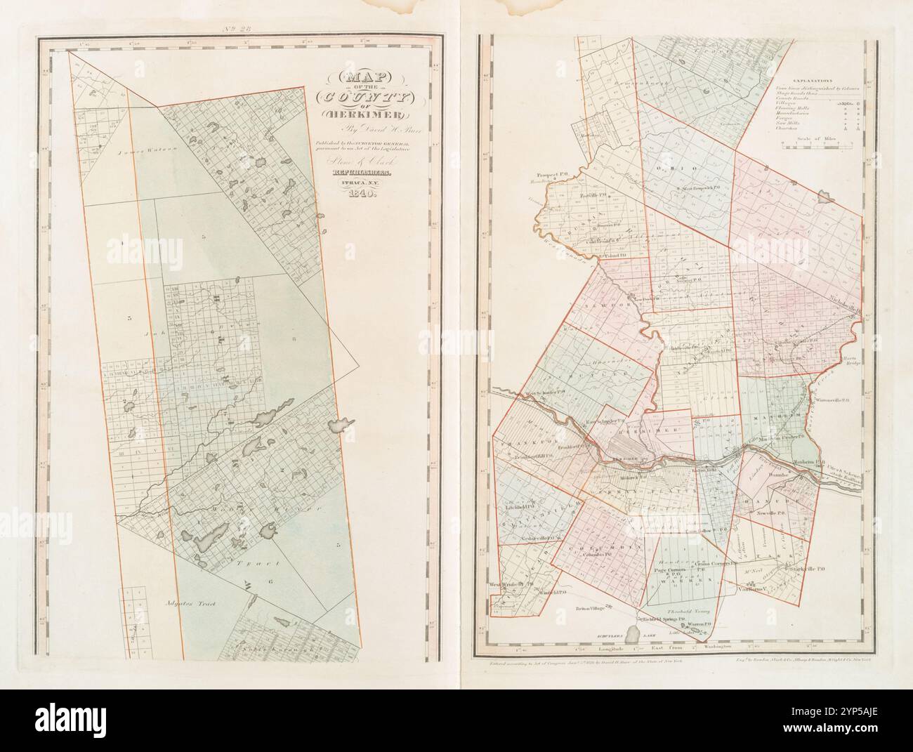 Herkimer county map hi-res stock photography and images - Alamy