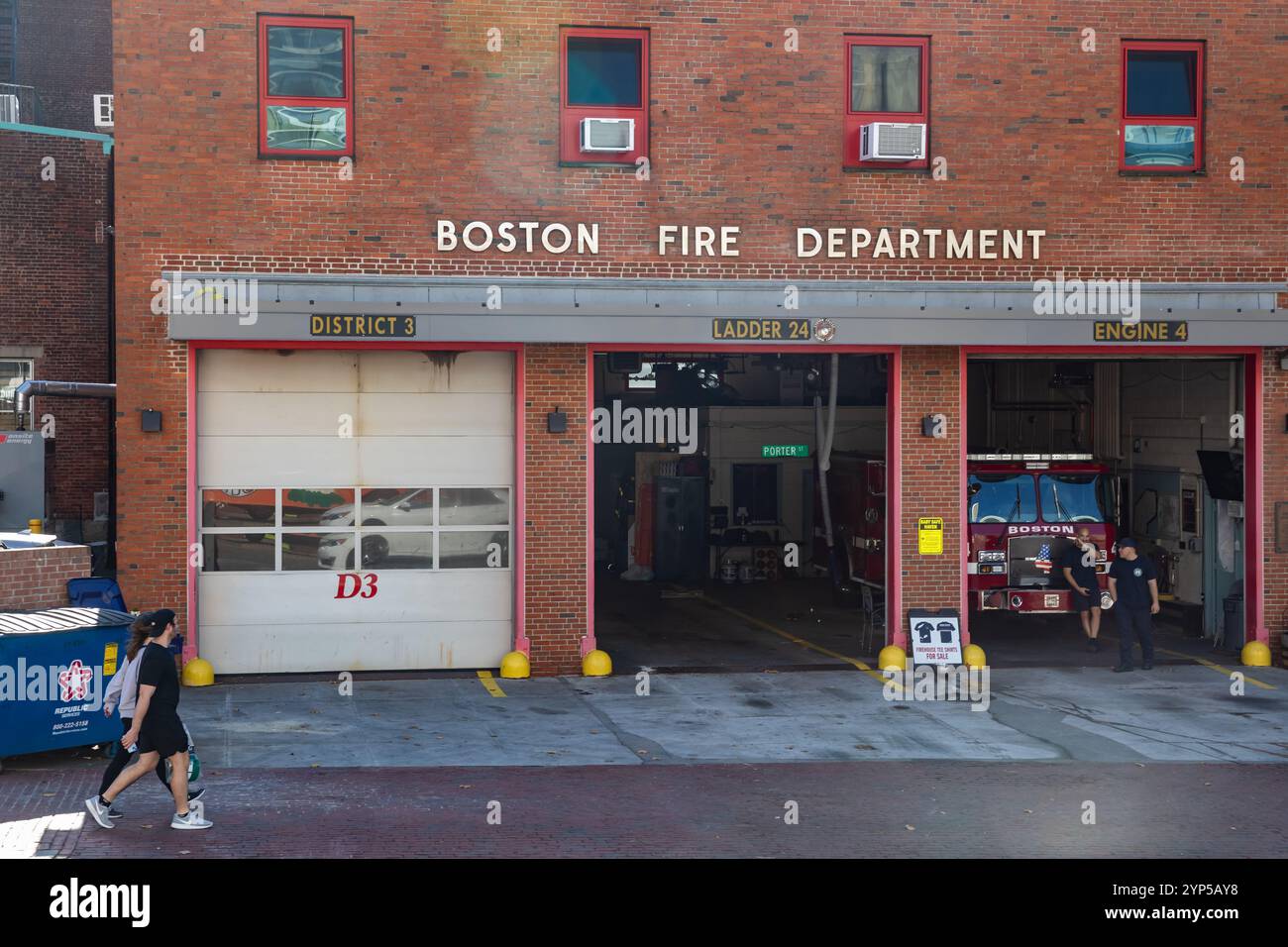 Boston Fire Department District 3 in Boston, USA Stock Photo - Alamy