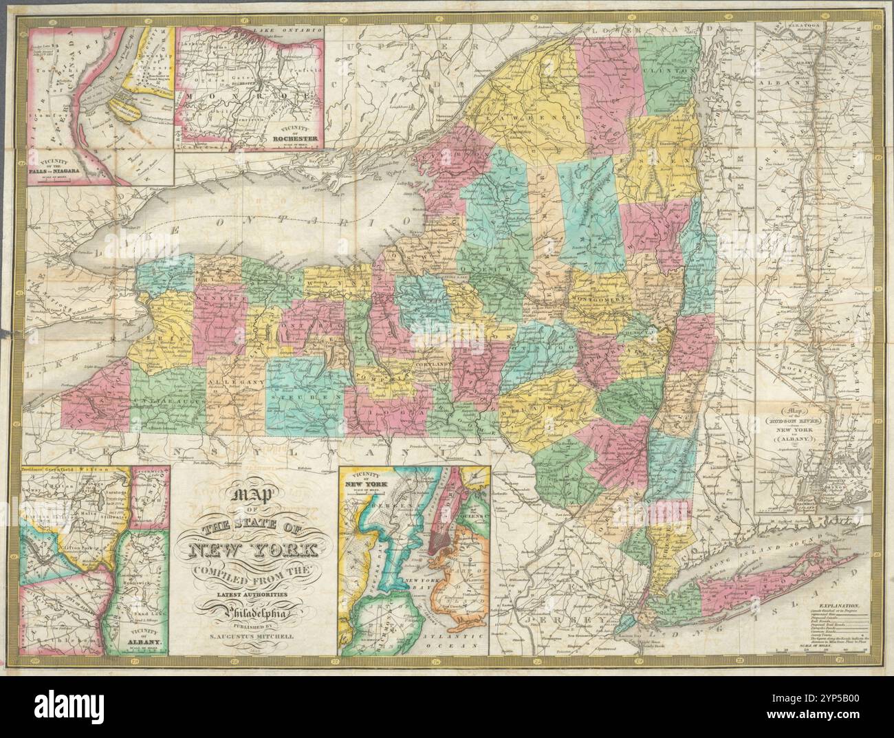 Map of the state of New York : compiled from the latest authorities ...