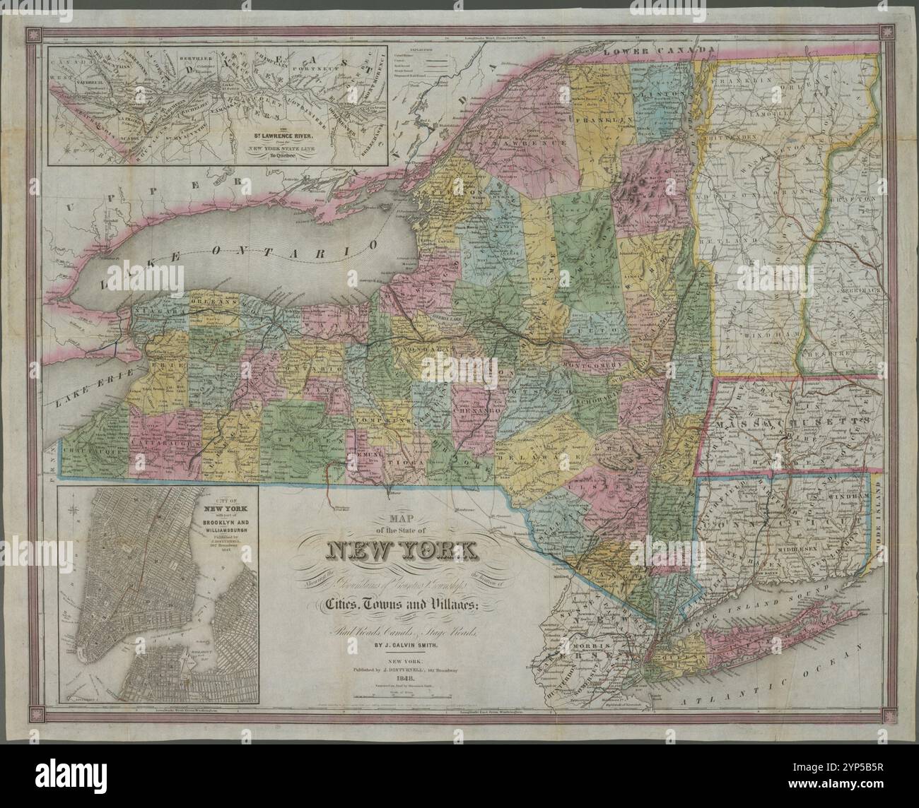 Map of the state of New York : showing the boundaries of counties ...