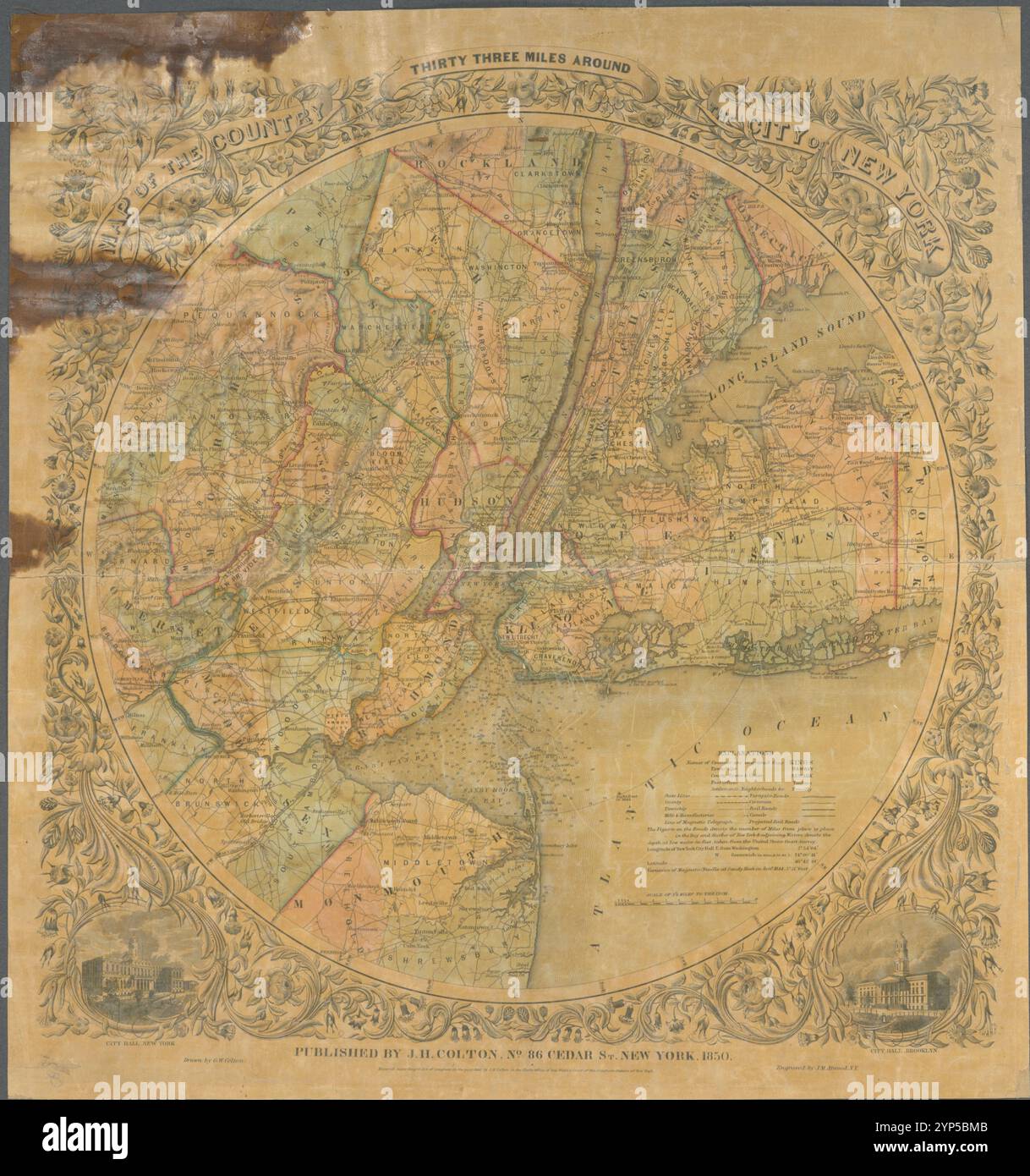 Map of new york 1827 hi-res stock photography and images - Alamy