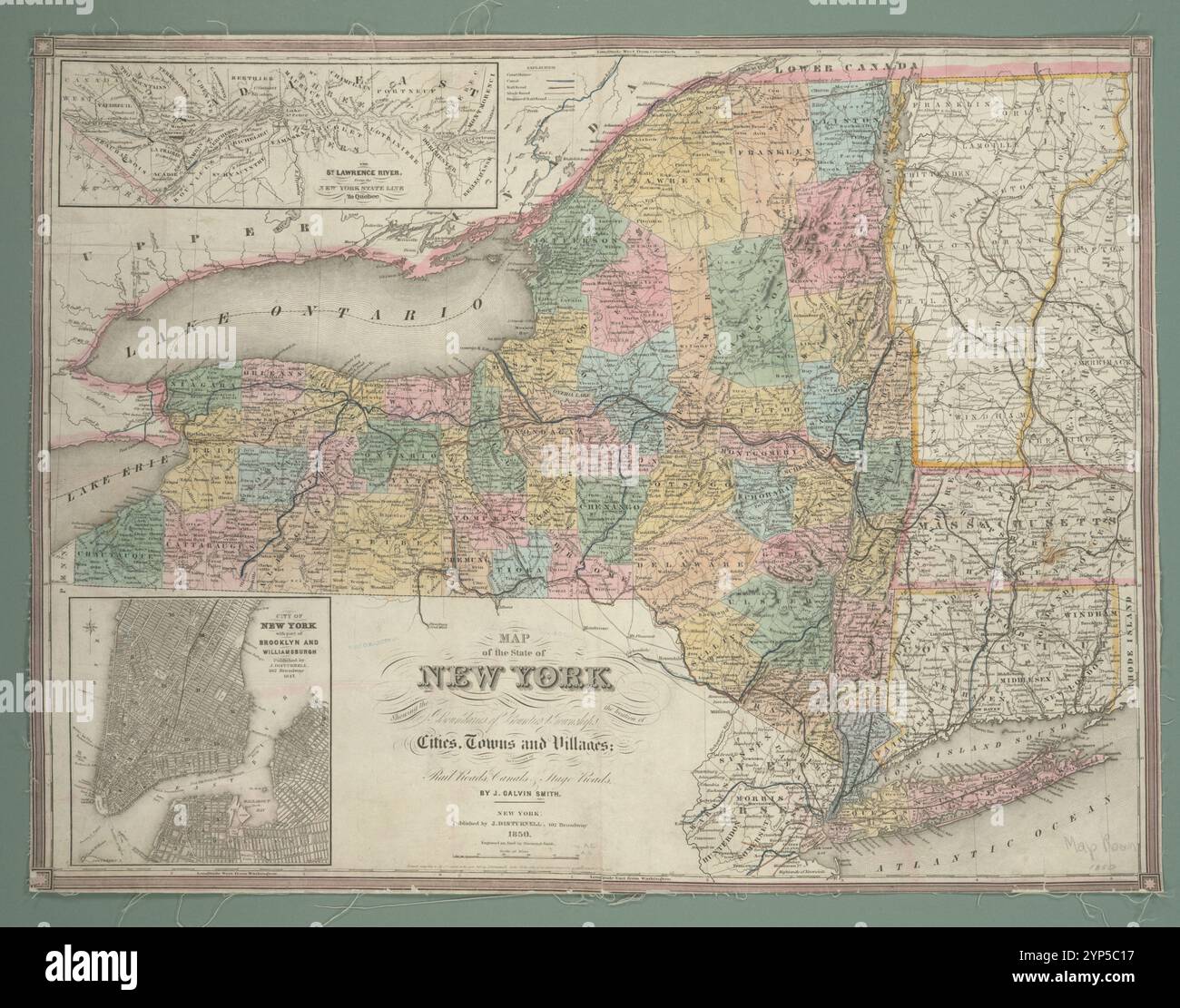 Map of the state of New York : showing the boundaries of counties ...