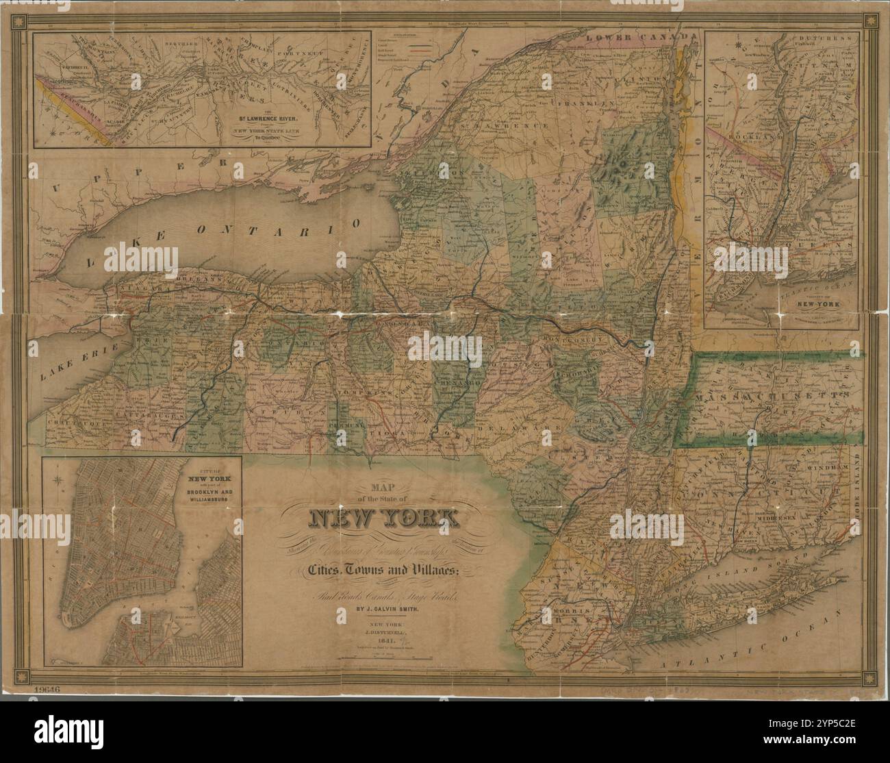 Map of the state of New York : showing the boundaries of counties ...
