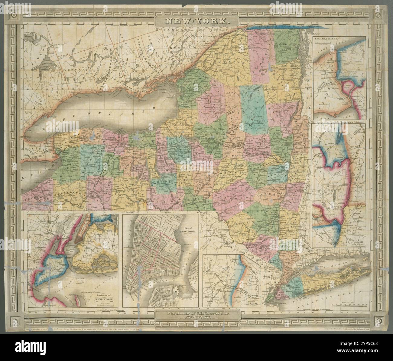 1835 new york map hi-res stock photography and images - Alamy