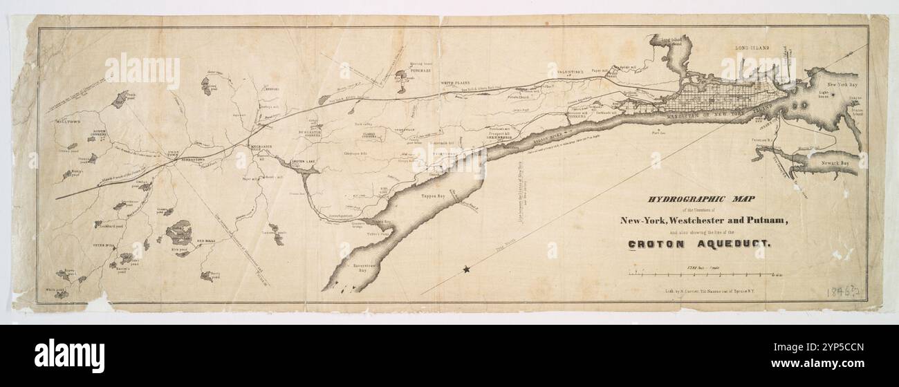 Hydrographic map of the counties of New-York, Westchester and Putnam ...