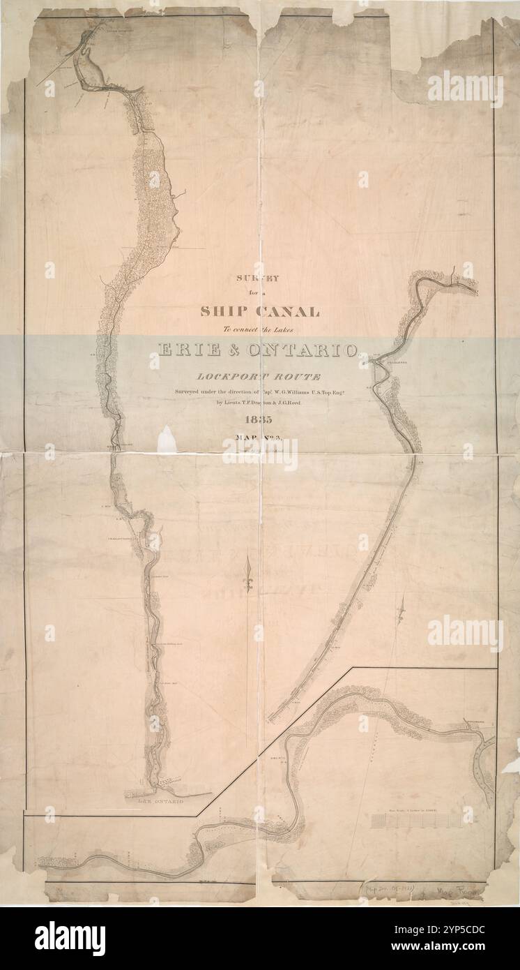 Survey for a ship canal to connect the Lakes Erie & Ontario, Lockport ...