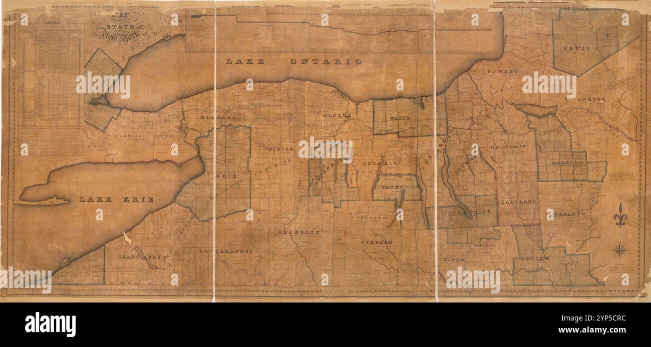 Map of the western part of the state of New York , 1823 1823 by Vance ...