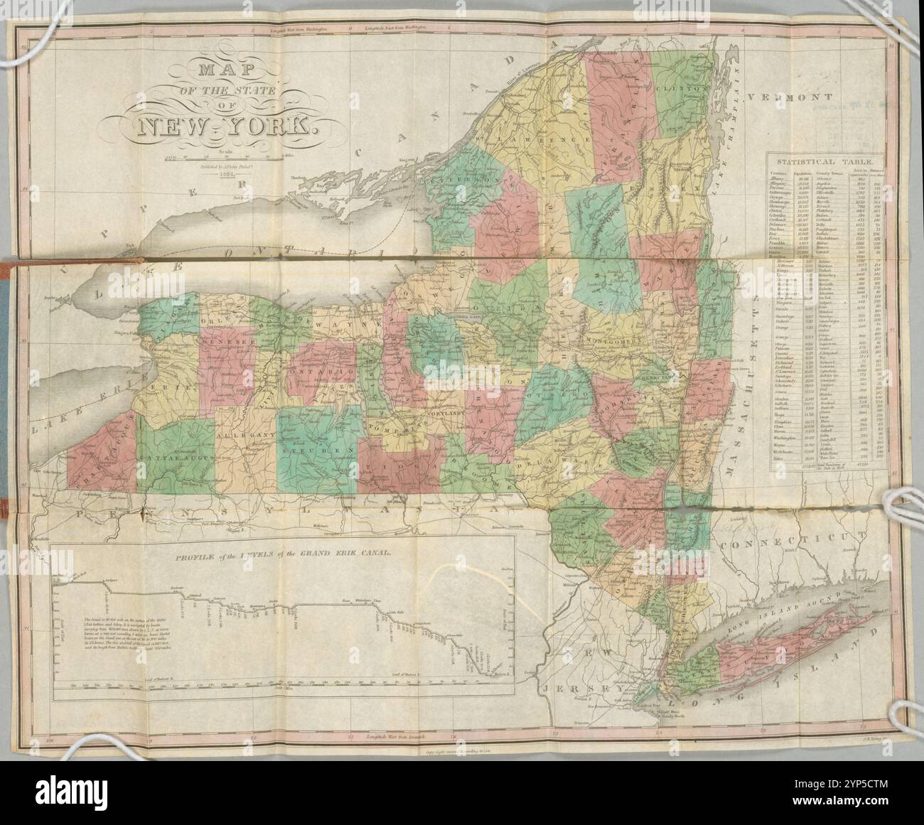 Map of new york 1824 hi-res stock photography and images - Alamy