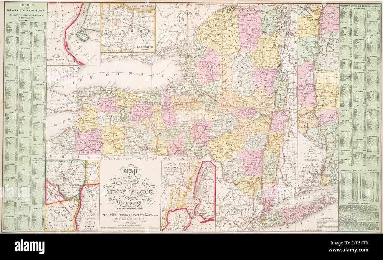 Map of the state of New York : compiled from the latest authorities ...