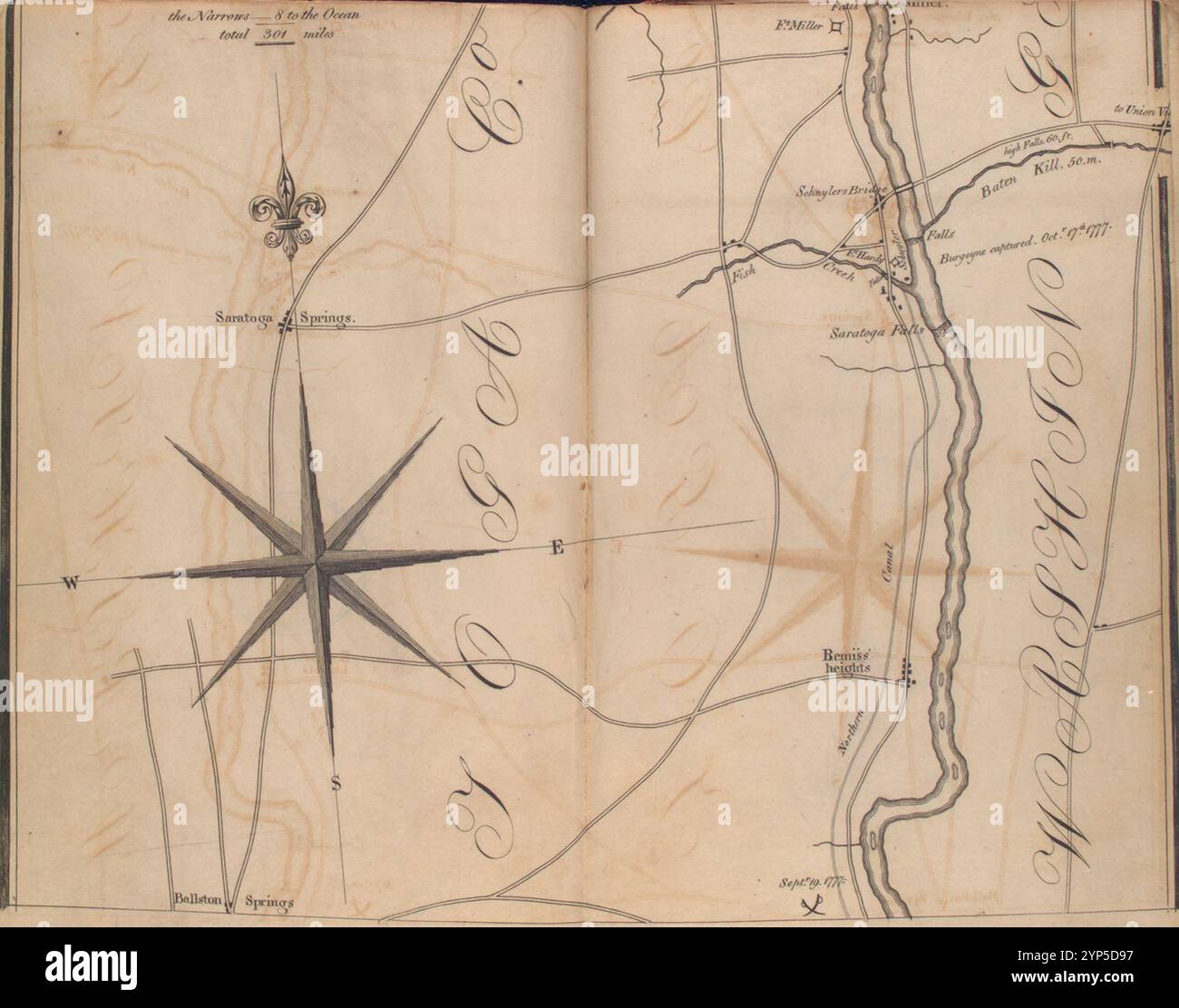 Map of the Hudson ... from Bemiss' Heights to Ft. Miller. 1820 by ...